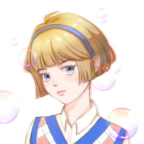 短发女孩头像风格插画设计作品 设计人才灵活用工 设计dna