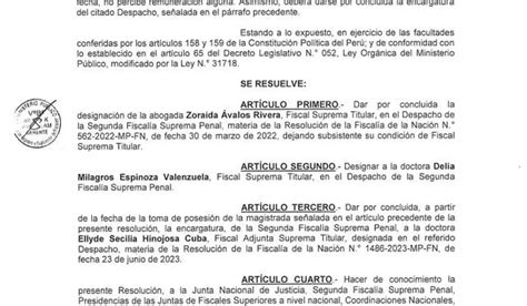 La Fiscal Suprema Delia Espinoza Atenderá La Segunda Fiscalía Suprema