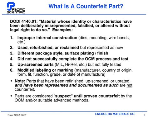 Ppt Counterfeit Parts Awareness Powerpoint Presentation Free Download Id