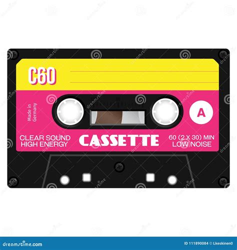 Old Fashion Cassette Tape Stock Vector Illustration Of Equipment