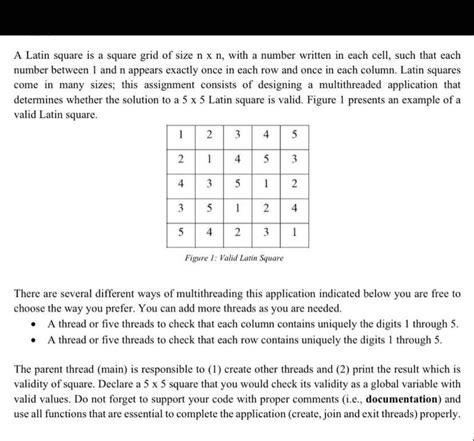 solved a latin square is a square grid of size n x n with a