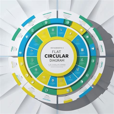 Infográfico De Diagrama Circular Plano Imagem Premium Gerada Com Ia