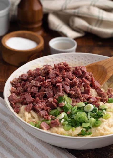 Corned Beef And Potato Cakes Striped Spatula