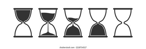 Hourglass Icon Set Sandglass Illustration Symbol Stock Vector Royalty