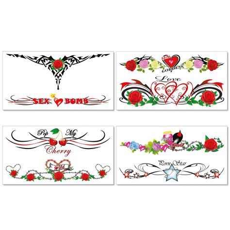 8 Extra Large Sexy Naughty Temporary Tattoos For Women Ladies Adult