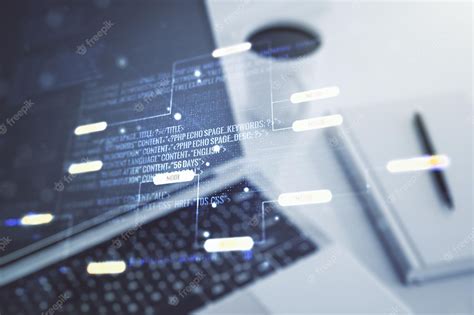 Premium Photo Double Exposure Of Abstract Programming Language On