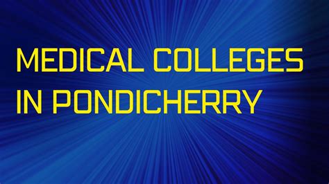 Medical Colleges In Pondicherry