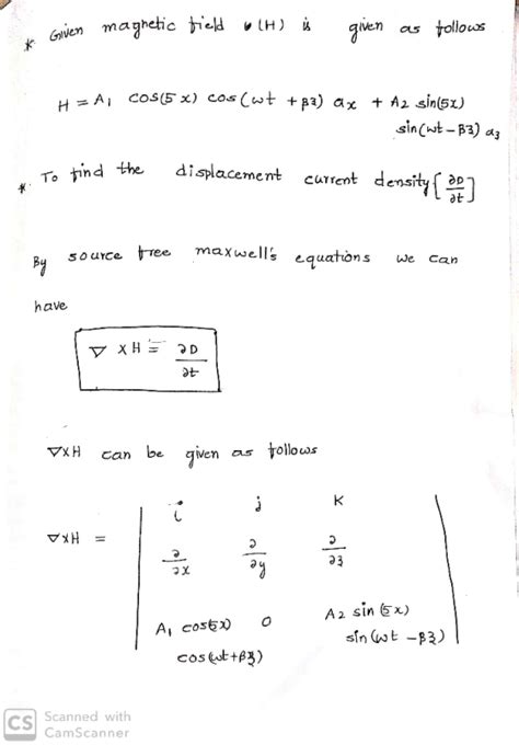 Problem 2 Find The Displacement Current Density Associated With The