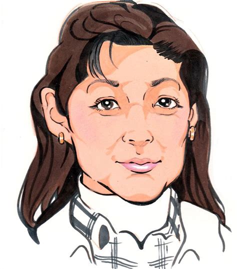 似顔絵あいりん ばいばいスモーキーブルース 東京の屋根が光る 鈴木保奈美（似顔絵）
