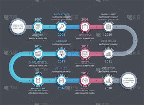 时间轴信息图素材 花瓣网