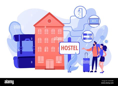 Hostel Services Concept Vector Illustration Stock Vector Image And Art