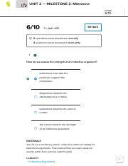 Unit Milestone V Pdf Unit Milestone Milestone Score That S Retake