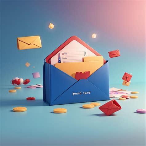 Premium Ai Image A Concept Of Send Mail In 3d Illustration