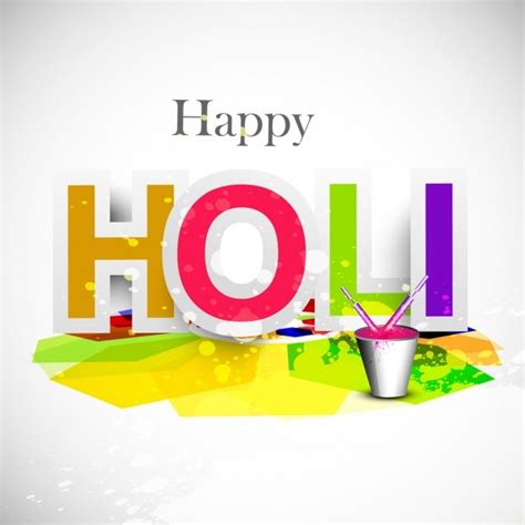 행복 한 Holi 화려한 배경 무료 벡터