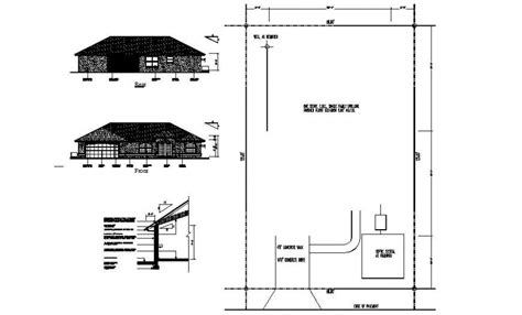 Housing Blocks Elevation And Site Area Detail D View Autocad File