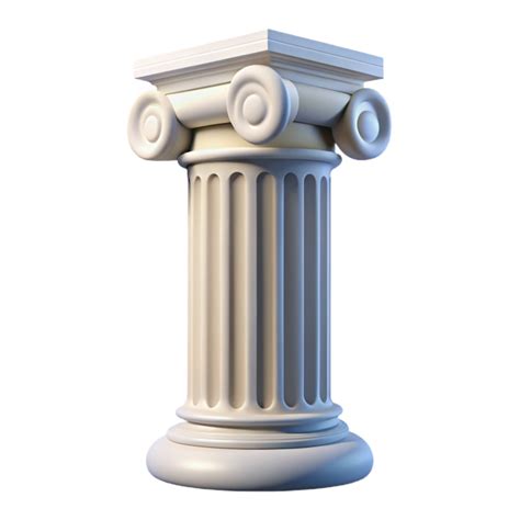 Stunning Classic Classical Column Fluted Ionic Capital Detailed