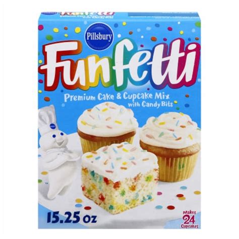 Pillsbury Funfetti Cake Mix With Candy Bits 1525 Oz Box 1525 Oz King Soopers