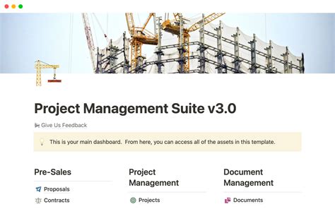Contractor Project Management Suite V30 Notion Template