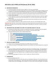 Lab02 1 Pdf EECS 1012 Lab 2 HTML And CSS January 18 22 2021 A
