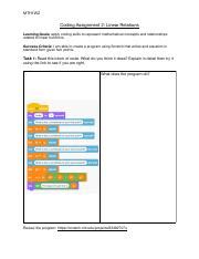 Coding Assignment Linear Systems Pdf MTH WZ Coding Assignment Linear Relations Learning