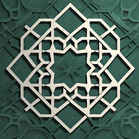 Premium Photo Dark Green Islamic Geometry Pattern Hd