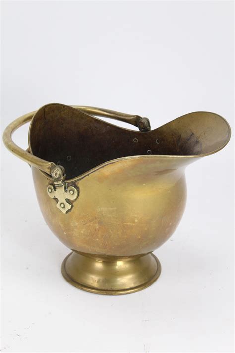 Victorian Brass Helmet Coal Scuttle By William Soutter And Sons