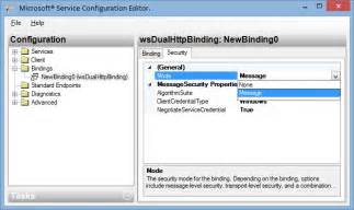 C WCF DualHTTPBINDING Message Security Stack Overflow