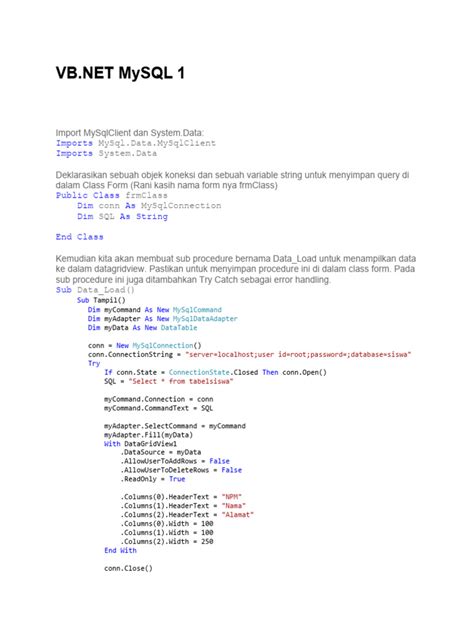 Koneksi Dan Simpan Ke Database Mysql 2 Pdf Metode And Bahan Ajar
