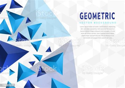 복사 공간이 있는 흰색 회색 배경의 추상 파란색 삼각형 기하학적 모양입니다 0명에 대한 스톡 벡터 아트 및 기타 이미지 0명