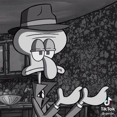 Squidward Squidward Spongebob Black And White Cartoon Profile Pics