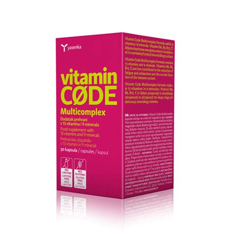 Vitamini B Kompleksa Vitamin Code Neuro B Complex Yasenka