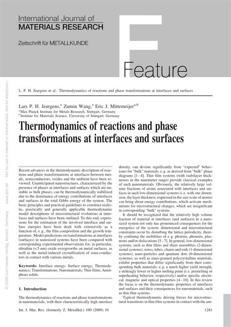 [pdf] thermodynamics of reactions and phase transformations at