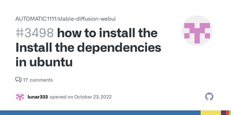 How To Install The Install The Dependencies In Ubuntu · Issue 3498