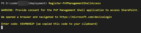 Bug Cannot Successfully Use Register Pnpmanagementshellaccess Per Instructions · Issue 66