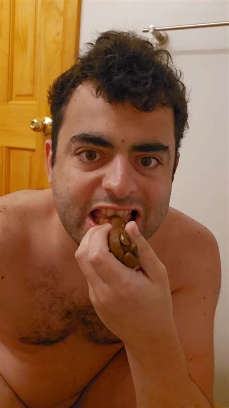 Cute Guy Trying To Eat Shit