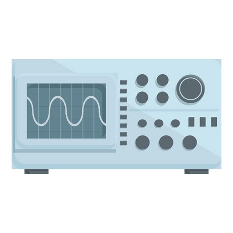 Flat Design Of A Modern Digital Oscilloscope For Measuring Electrical