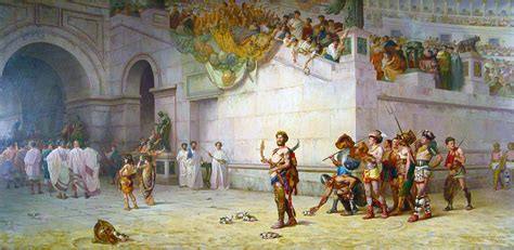 The Emperor Commodus Leaving The Arena At The Head Of The Gladiators