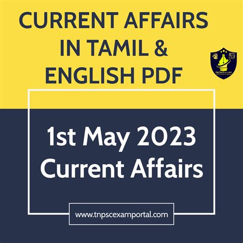 1st May 2023 Tnpsc Current Affairs Tnpsc Exam Portal In Tamil And English Pdf