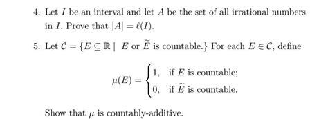 Solved Let I Be An Interval And Let A Be The Set Of All Chegg Com