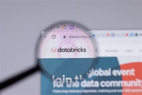 New York Usa 26 April 2021 Databricks Logo Close Up On Website Page Illustrative Editorial