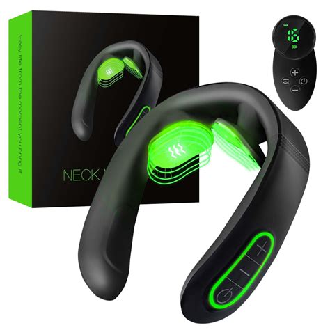 Amochy Neck Massager With Heat Portable Neck Lymphatic Massager For