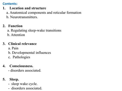 Reticular Activating System Pptx