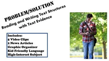 Problem Solution Text Structure Writing Evidence Test Prep Texting