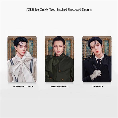 Ateez Ice On My Teeth Mini Collection Photo Cards Etsy