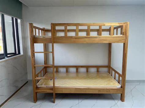 湖南厂家便宜直供松木上下铺床 双层床高低床 实木床橡胶木子母床 阿里巴巴