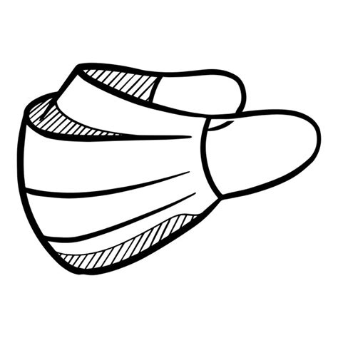Premium Vector Hand Drawn Face Mask Vector Illustration