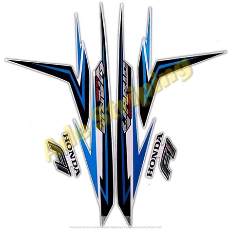 STIKER STRIPING LIS BODY MOTOR HONDA VARIO FI PUTIH BIRU