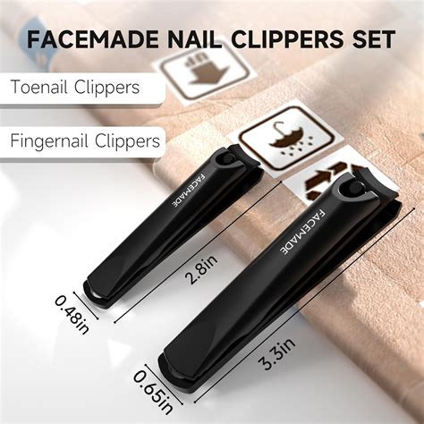 Facemade Stainless Steel Nail Clipper Set With Nail File Easy Grip