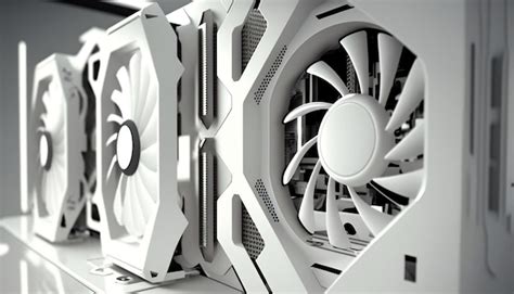 Premium Ai Image Closeup Of A White Graphic Card Gpu Generated Ai