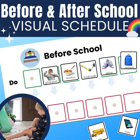 Autism Visual Schedule For Before School And After School With Photos